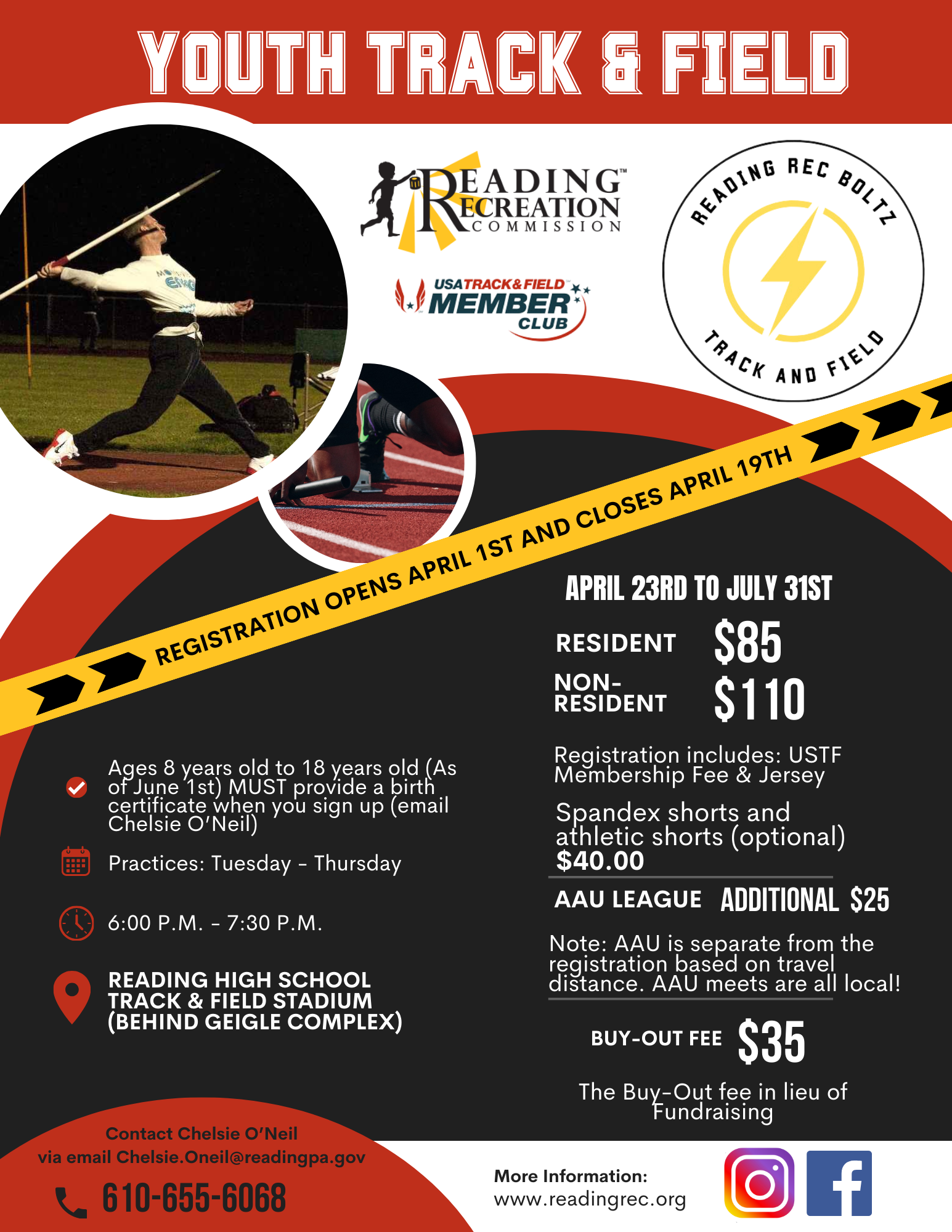 Track & Field | Reading Recreation Commission
