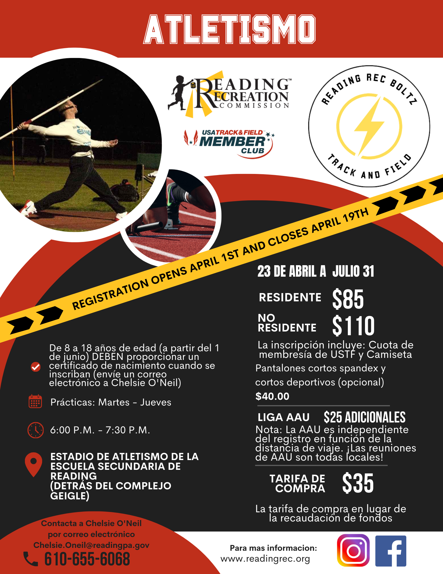 Track & Field | Reading Recreation Commission